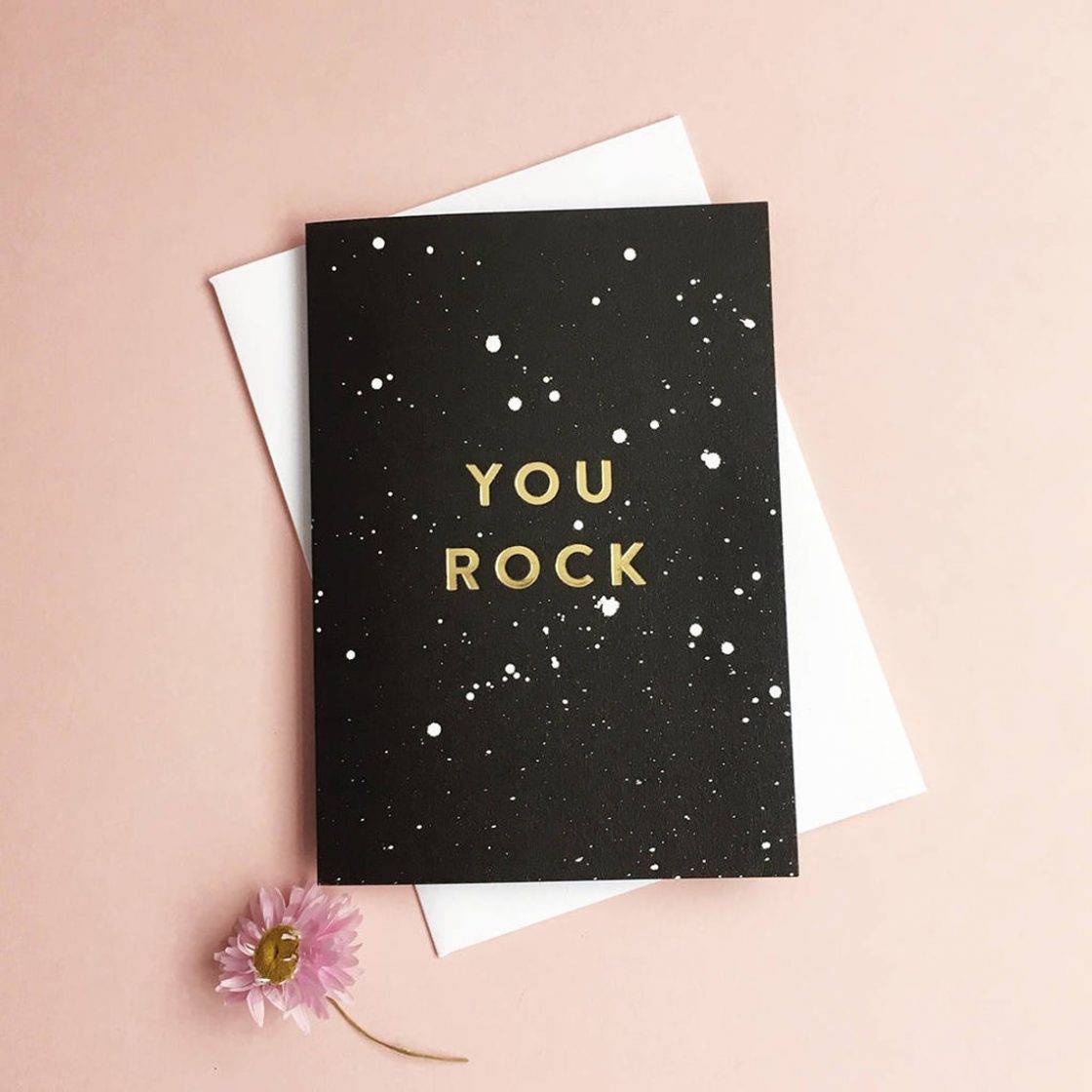 ‘You Rock’ Gold Foil Congratulations Card - PaperGrace
